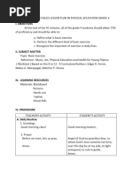 Detailed Lesson Plan in Physical Education Grade 2 Gerald | PDF ...