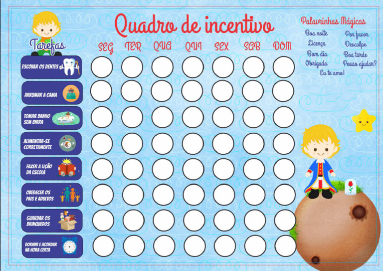 Quadro de Incentivo Menino | PDF
