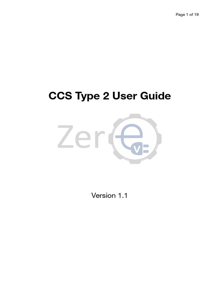 CCS Type 2 User Guide Zero EV | PDF | Electrical Connector | Battery ...