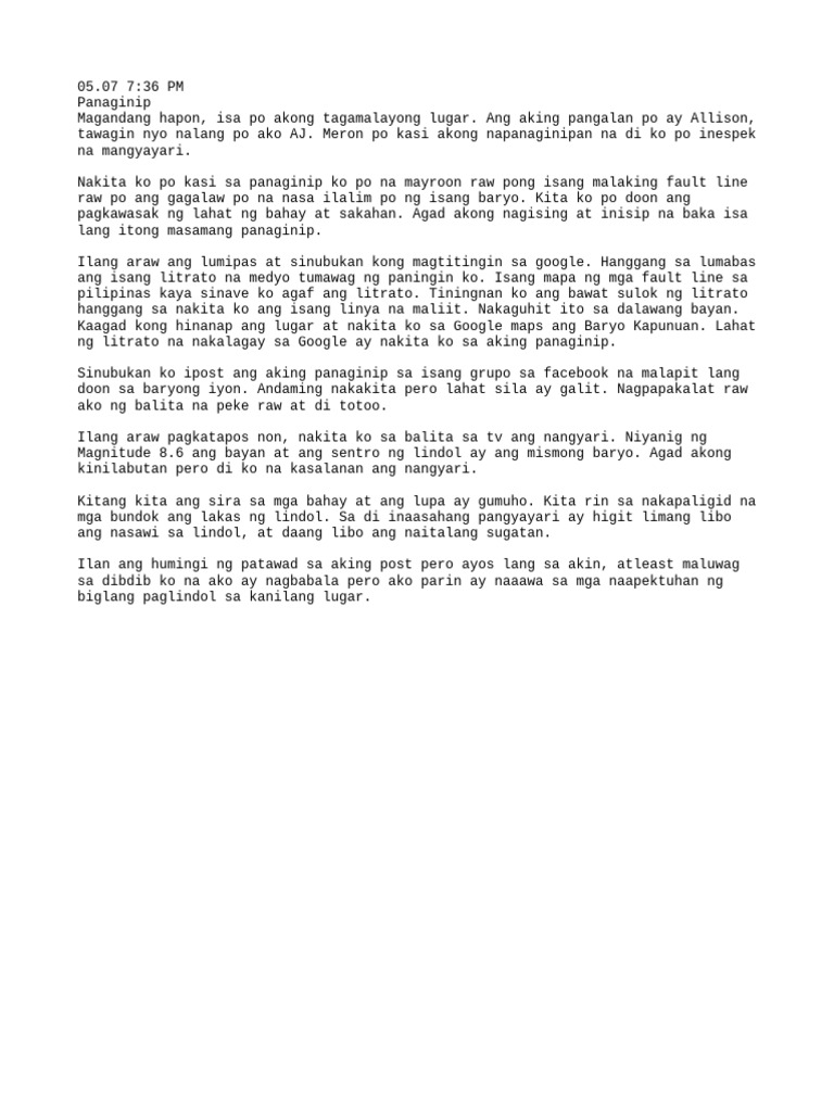 Panaginip | PDF