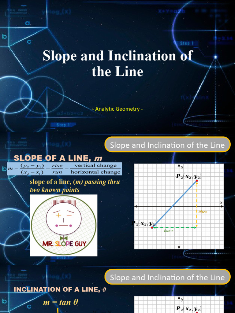 Slope and Inclination of The Line | PDF