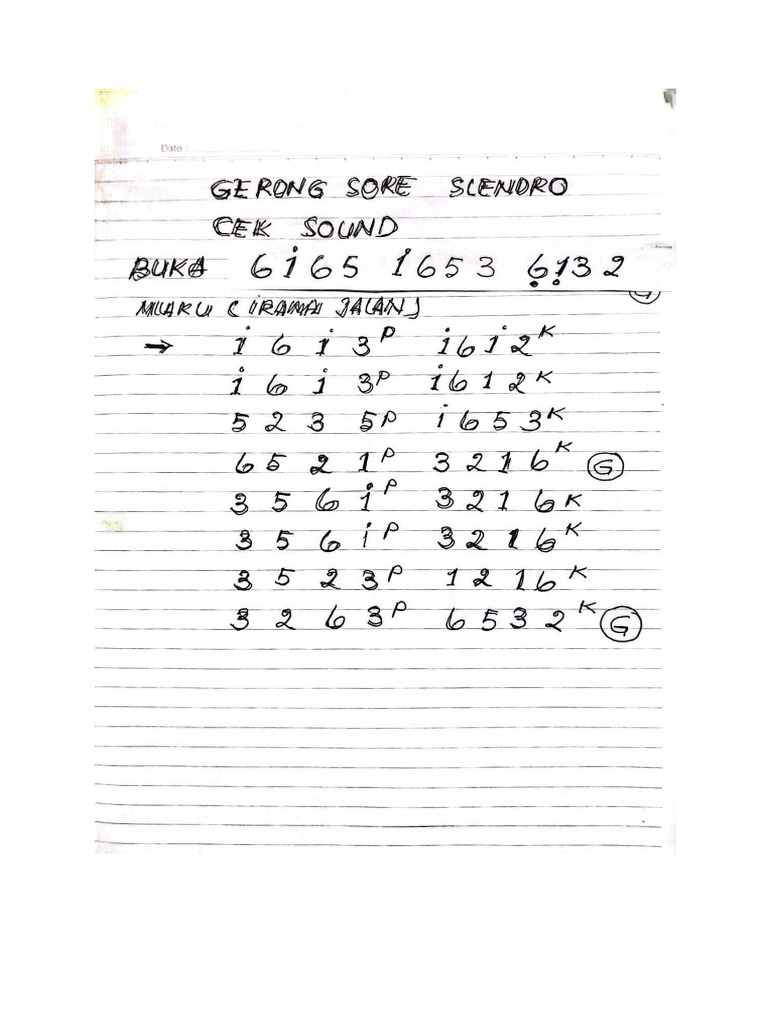 Notasi Gamelan | PDF