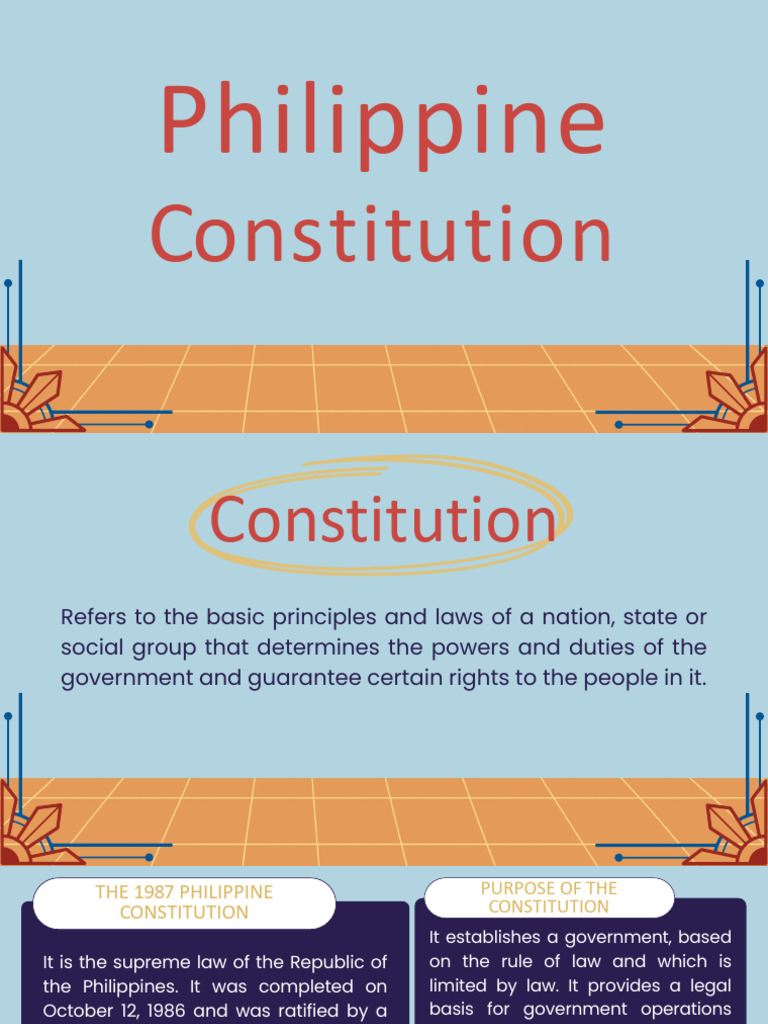 Philippine Constitution | PDF | Constitution | Rule Of Law