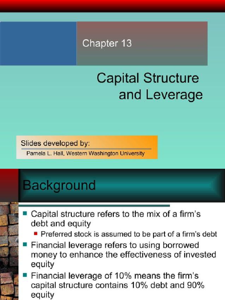 Capital Structure and Leverage | PDF