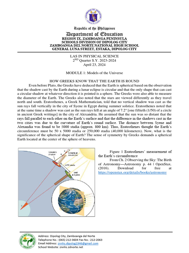Phy Sci Las 1 | Download Free PDF | Orbit | Zodiac