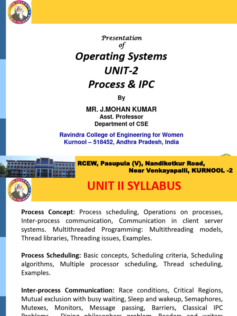 Unit Ii | PDF | Process (Computing) | Scheduling (Computing)