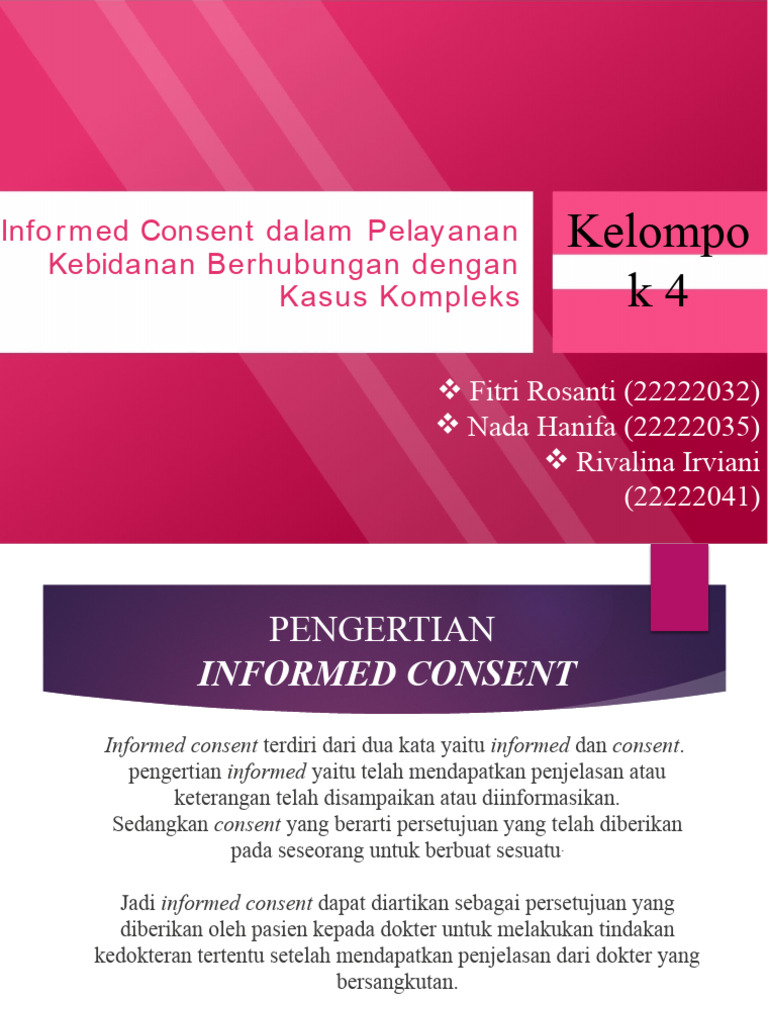 Informed Consent dalam Kebidanan Kompleks | PDF
