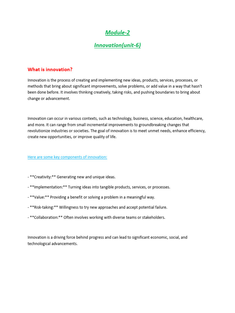 Ge Basket (Innovation-Unit 6) | PDF | Internet Of Things | Innovation