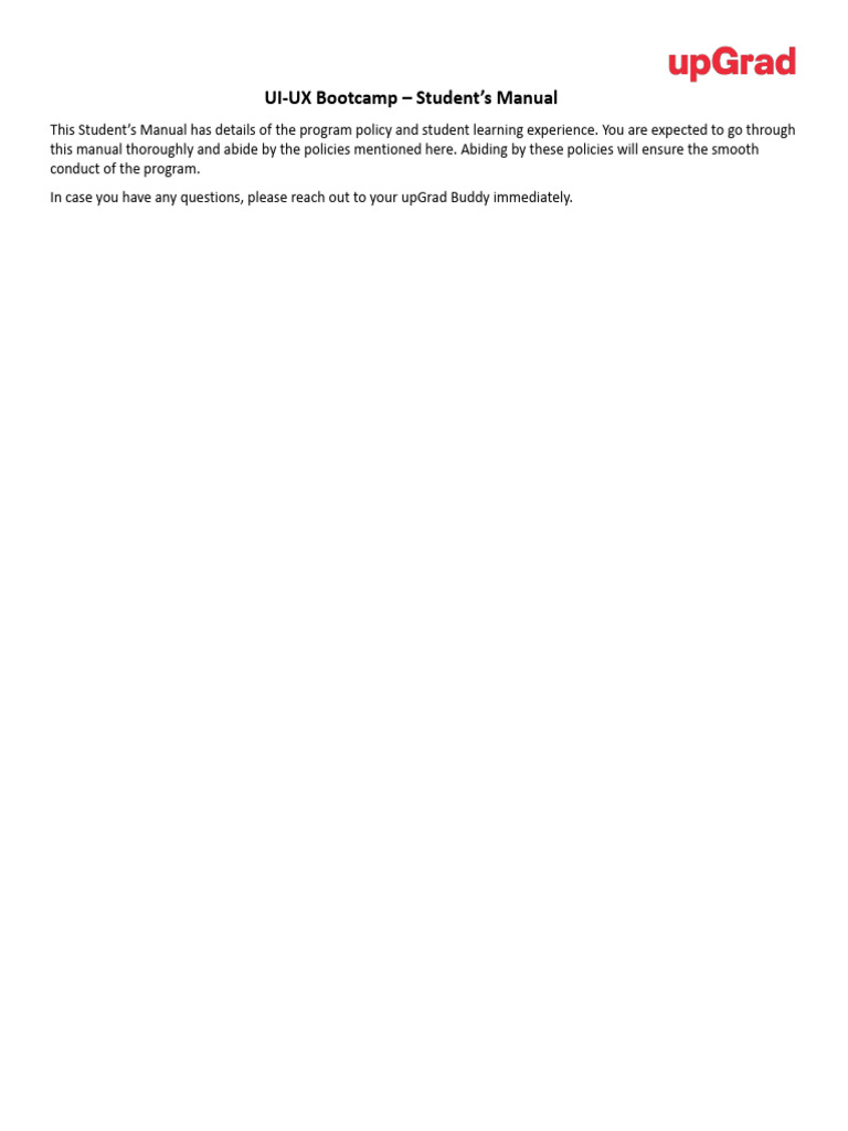 UI-UX Bootcamp Student Manual | PDF | Usability | User Interface