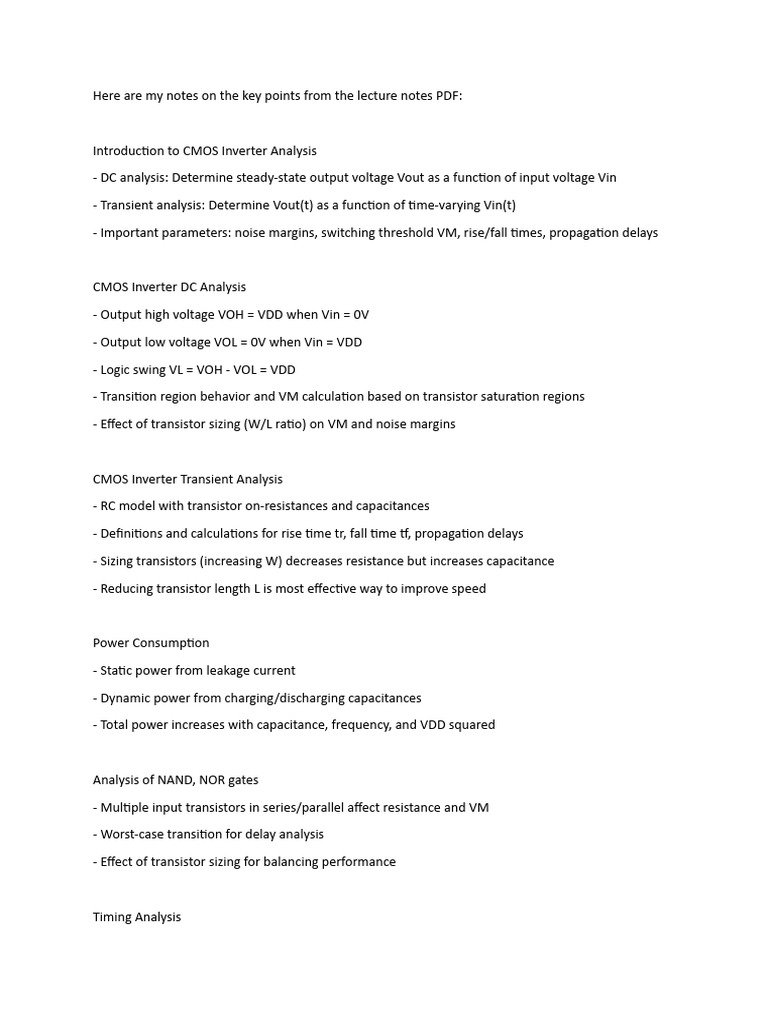 Vlsi Notes Pdf Electromagnetism Electrical Engineering