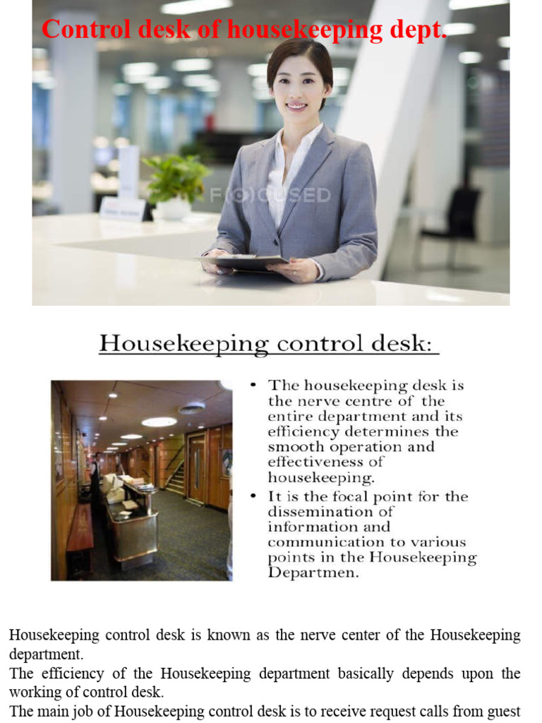 Unit 6 Control Desk | PDF | Housekeeping | Bathroom