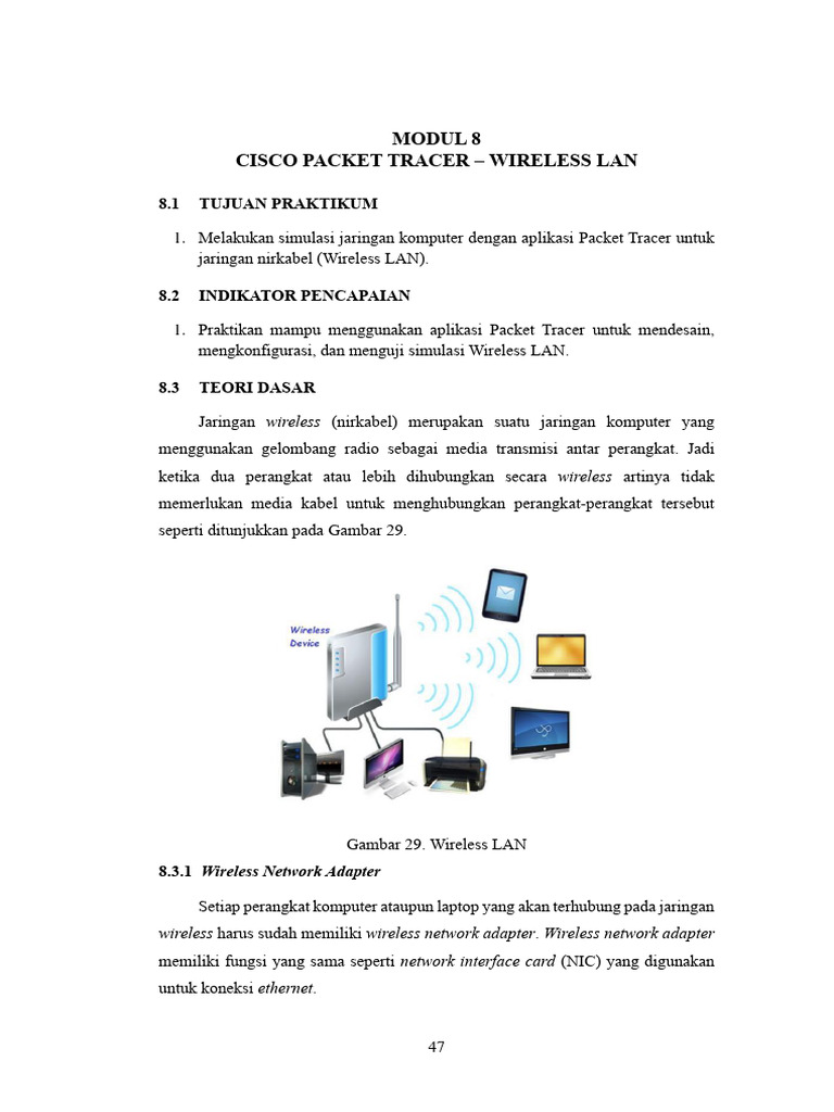 Modul 8 - Cisco Packet Tracer - Wireless LAN | PDF Modul 8 - Cisco Packet Tracer - Wireless LAN | PDF