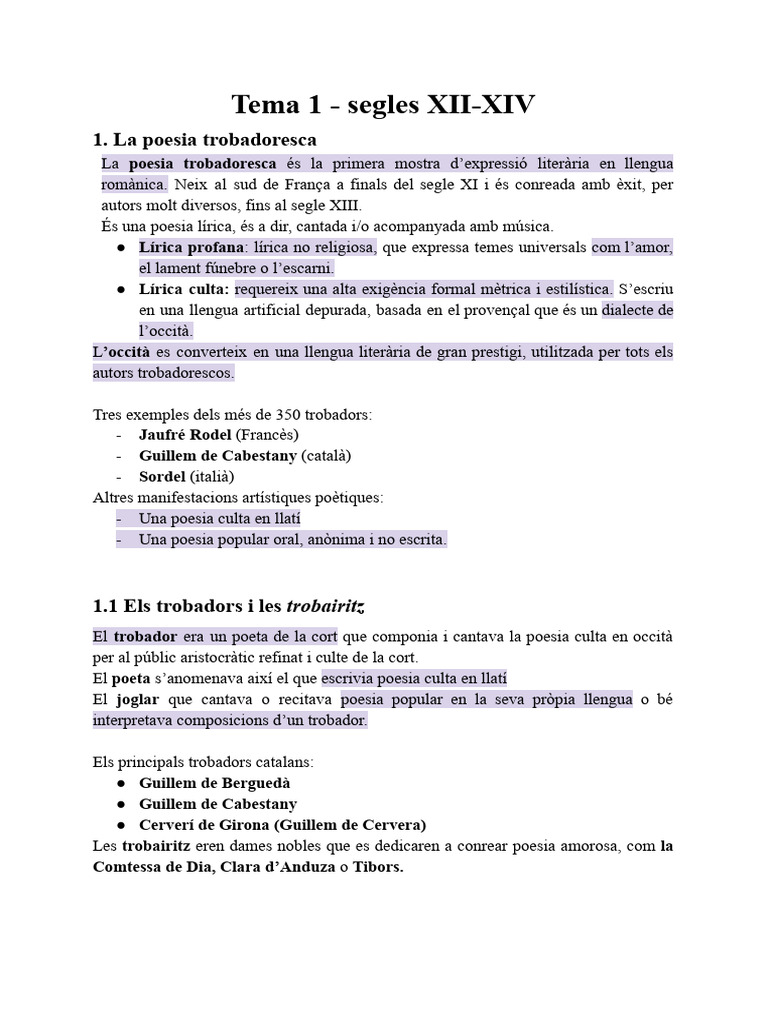 Resumen Català Primer Trimestre | PDF