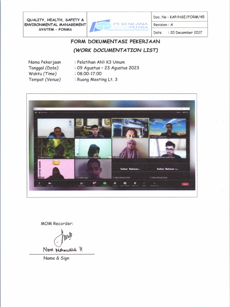 Pelatihan Ahli K3 Umum 202334 | PDF