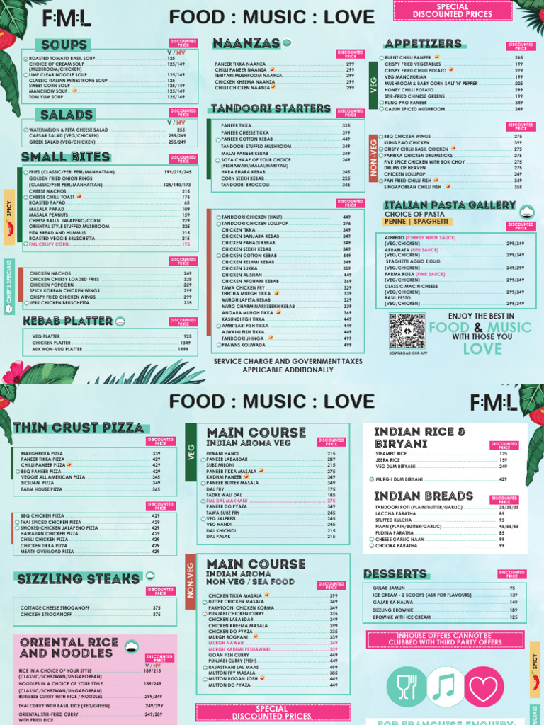 Food Menu FML | PDF | Indian Cuisine | Foods