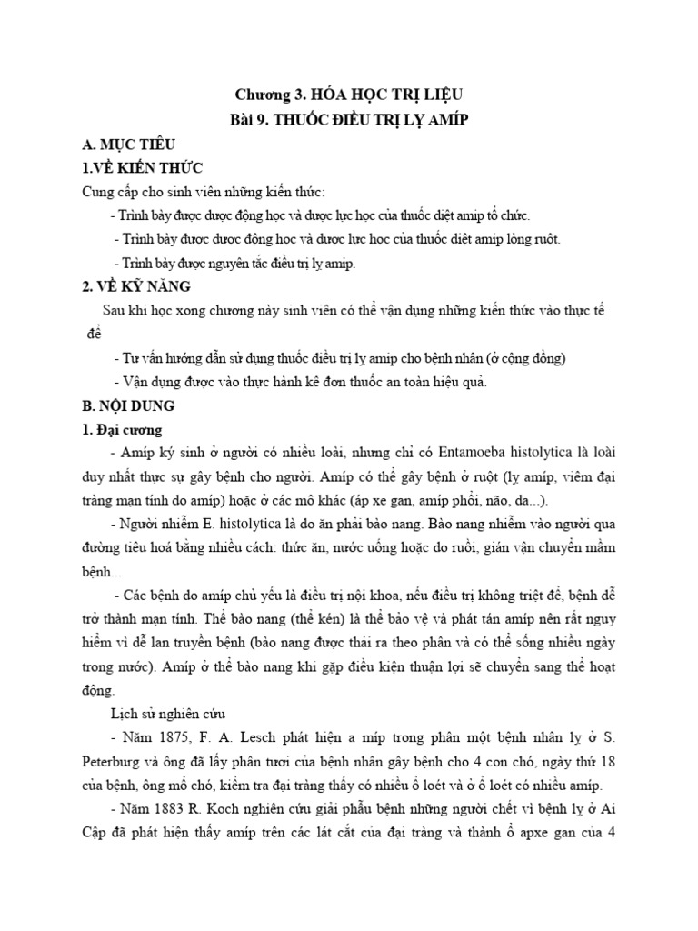 Thuôc Đti Ly Amip | PDF