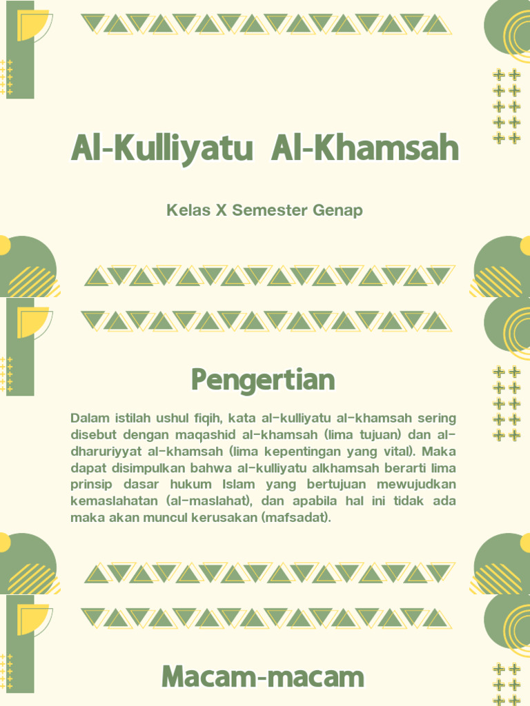 Pengertian dan Macam Al-Kulliyatu Al-Khamsah | PDF | Kesehatan Holistik ...