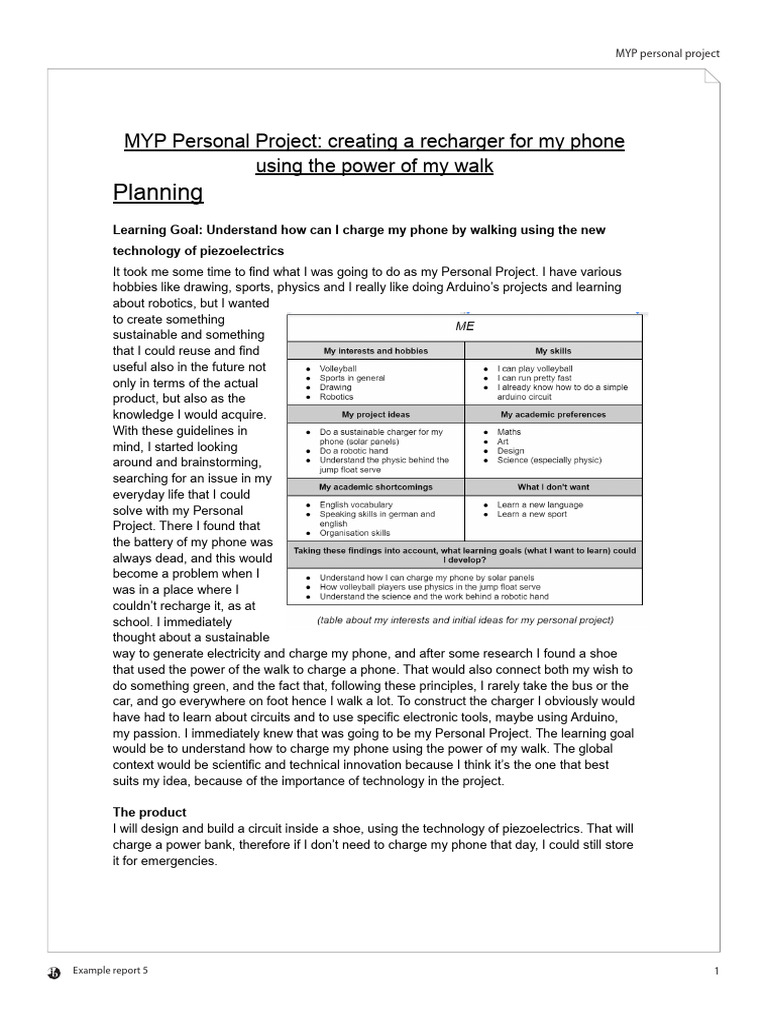 MYP Charging Phone Example Report e | PDF | Voltage | Series And ...