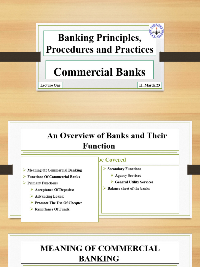 Lecture Three | PDF | Banks | Cheque