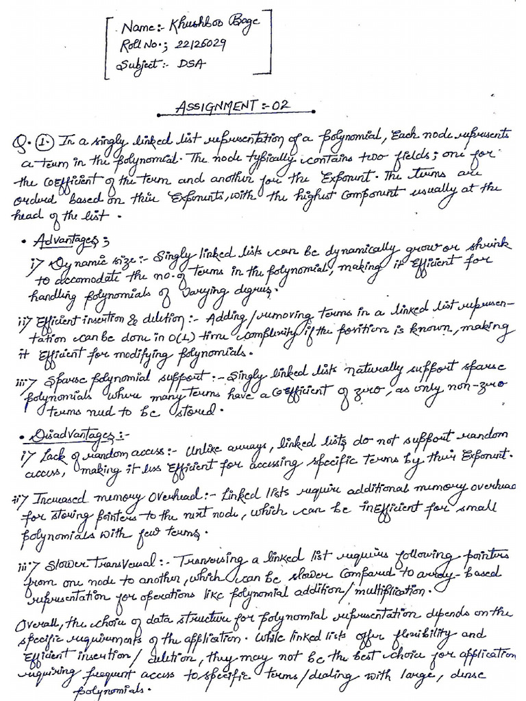 DSA Assignment No.2 | PDF