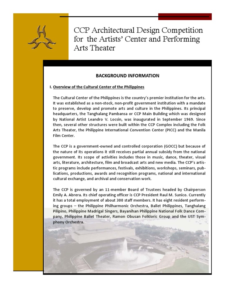 Background Information - CCP Design Competition | PDF | Arts (General)