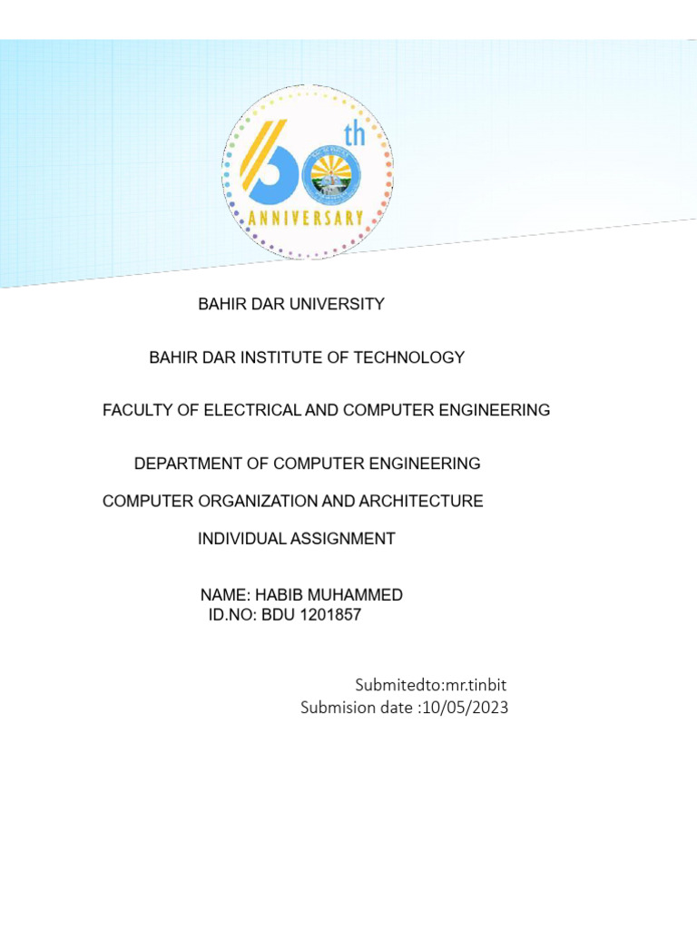 Comparch Individual Assignment1 | PDF | Solid State Drive | Input/Output