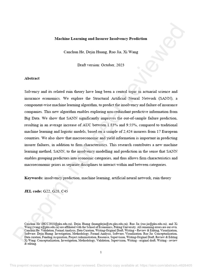 SSRN Id4626405 | PDF | Receiver Operating Characteristic | Sensitivity And Specificity