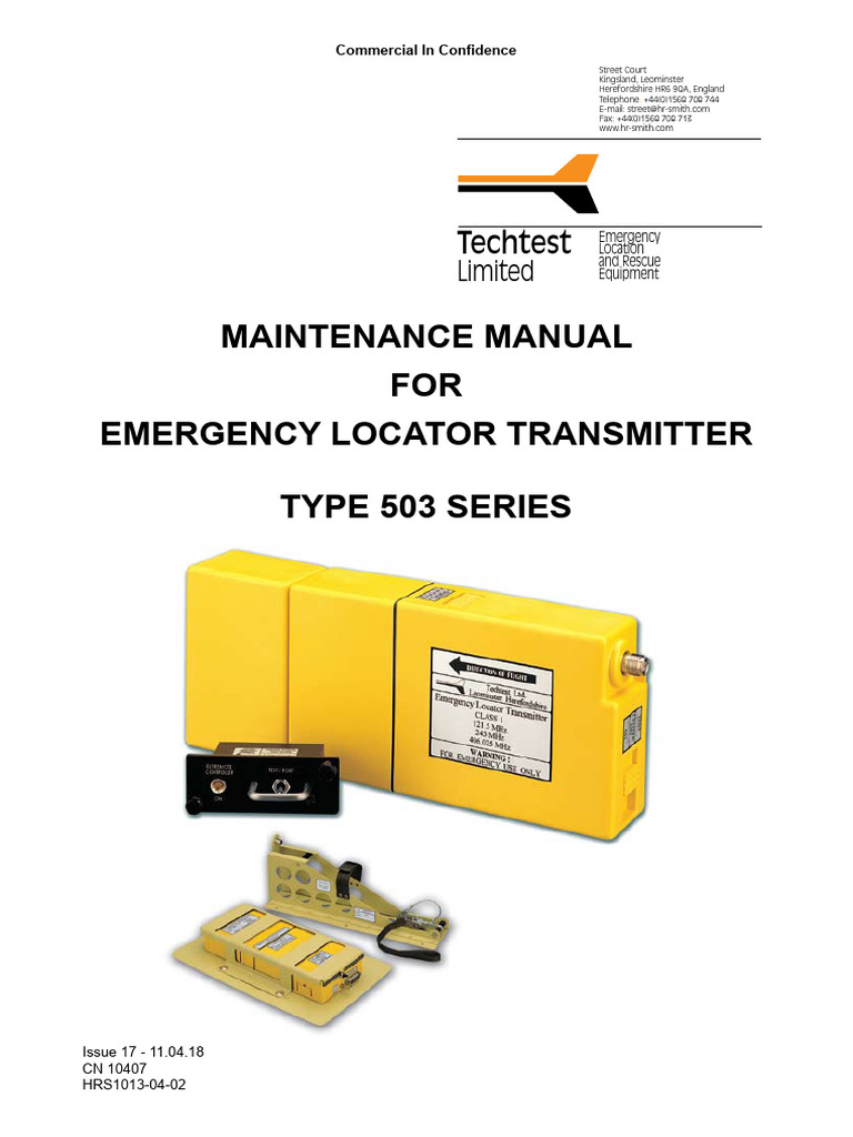HR Smith Elt Maintenance Manual 1019 | PDF | Rechargeable Battery ...