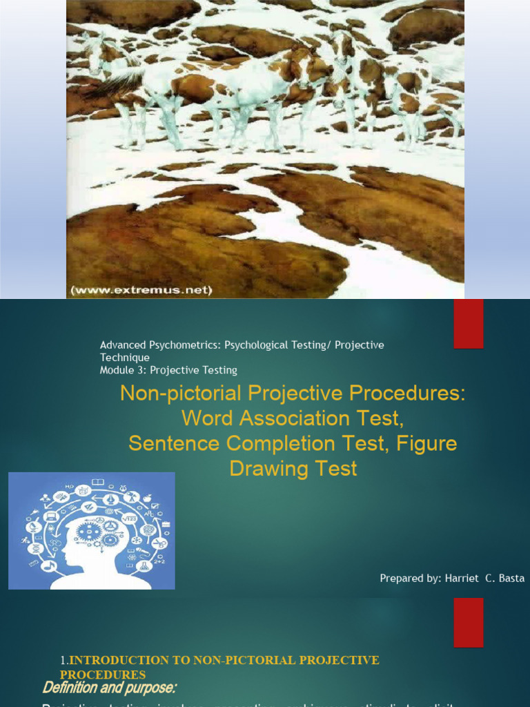 Non-Pictorial Projective Tests Overview | PDF | Psychology ...