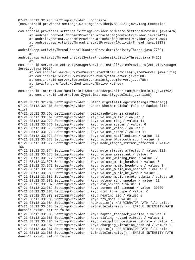 Settings Provider | PDF | Java (Programming Language) | Backup