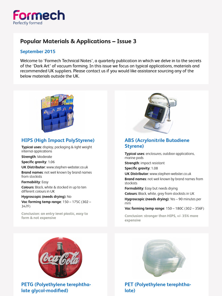 3- Technical Newsletter - Popular materials & applications | PDF | Poly ...