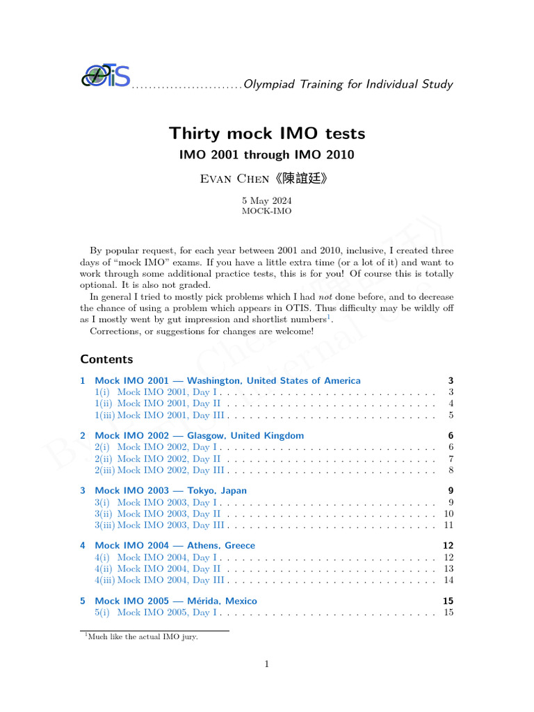 Mock Imo | PDF | Rectangle | Triangle