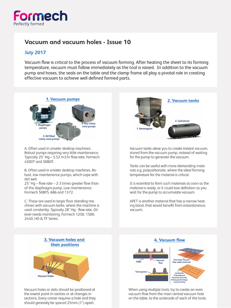 Vacuum Forming Techniques and Tips | PDF | Vacuum | Pump