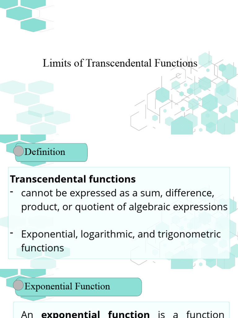 Limits of Transcendental Functions | PDF | Function (Mathematics ... Limits of Transcendental Functions | PDF | Function (Mathematics ...