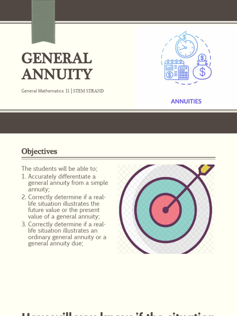 GENERAL ANNUITY | PDF | Present Value | Interest