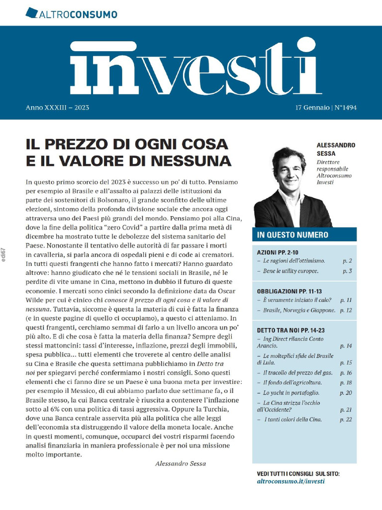 Altroconsumo Investi 17 Gennaio 2023 | PDF