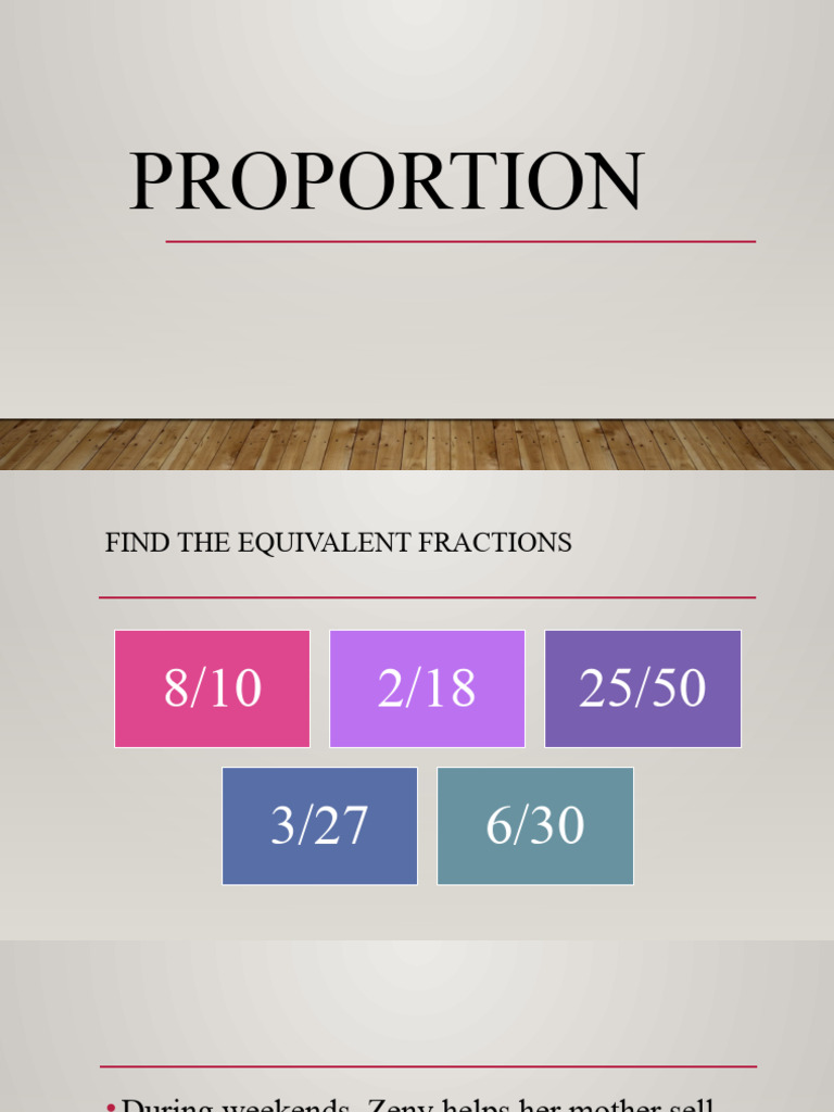 Proportion - Mathematics 6 | PDF