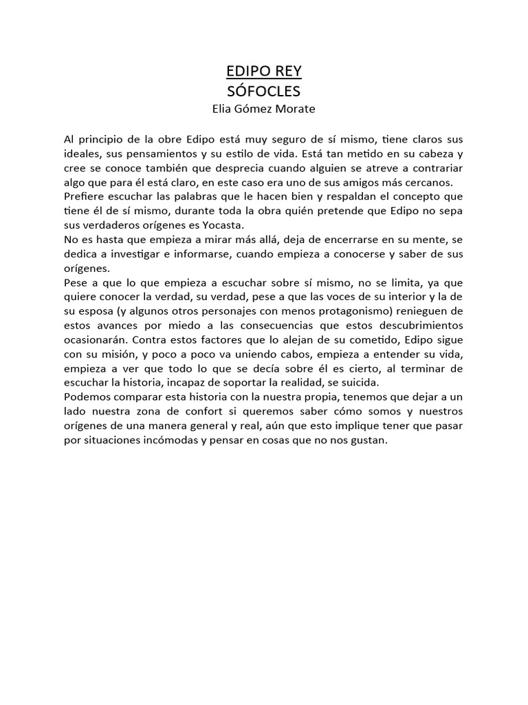 Descubriendo la Verdad de Edipo | PDF