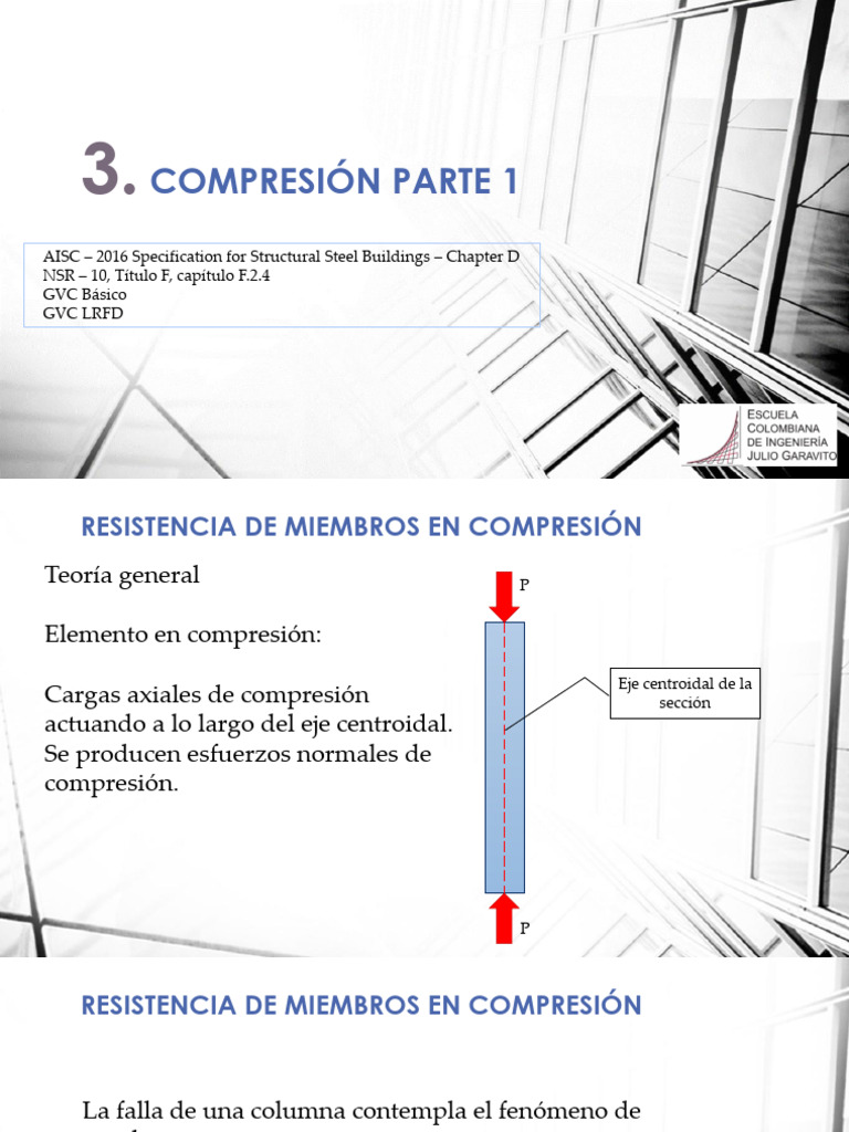 03 Compresión 1 (1) | PDF | Pandeo | Ciencia de los Materiales