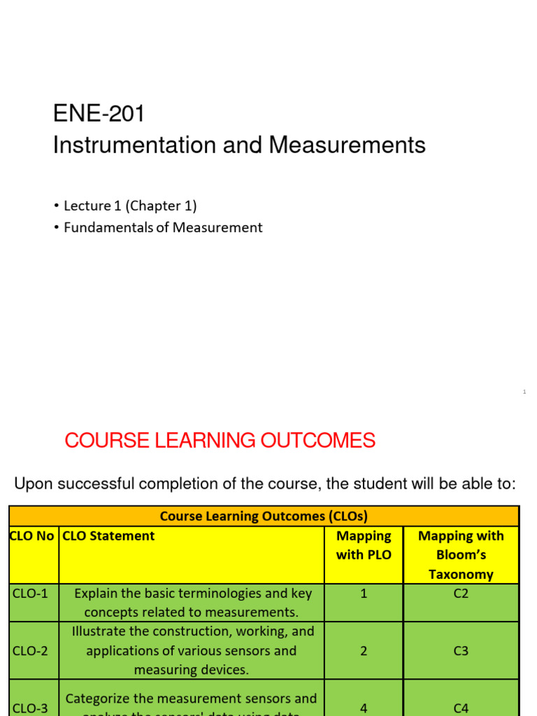 Lecture 1 Instrumentation and Measurements | PDF | International System Of Units | Instrumentation