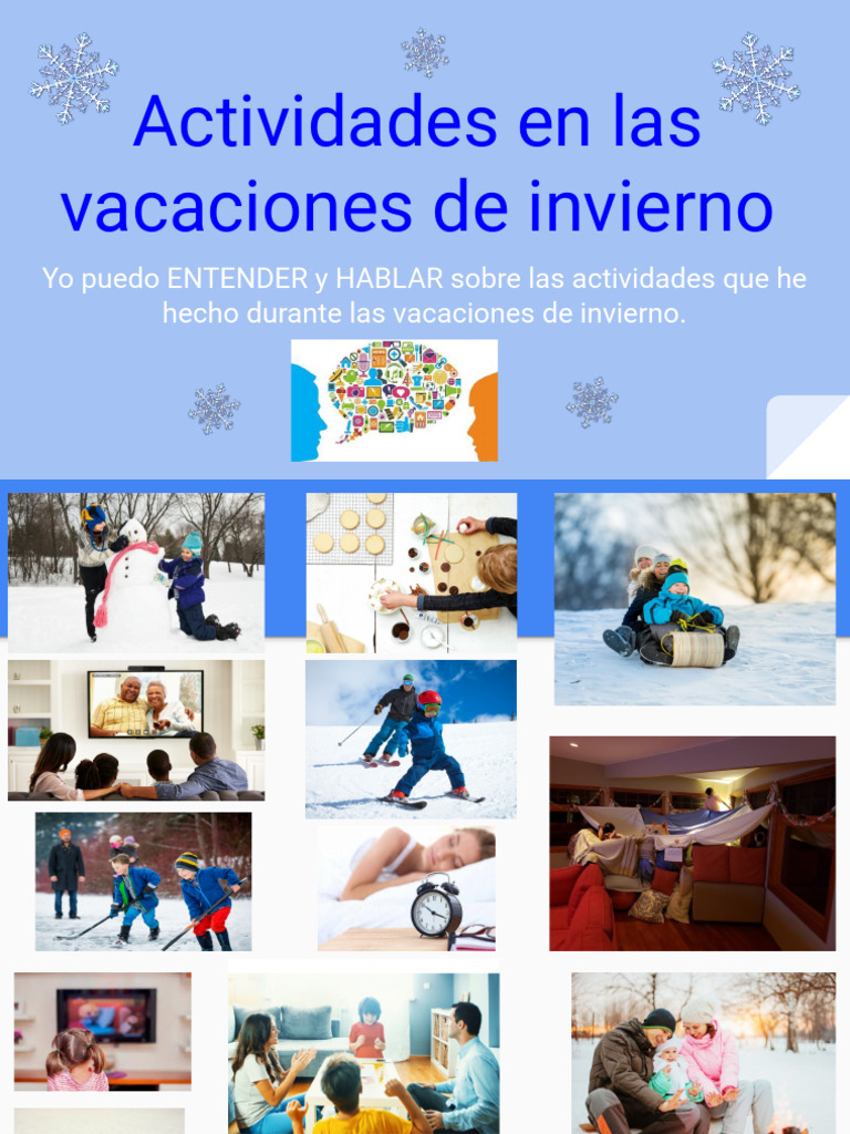 Actividades en Vacaciones de Invierno | PDF