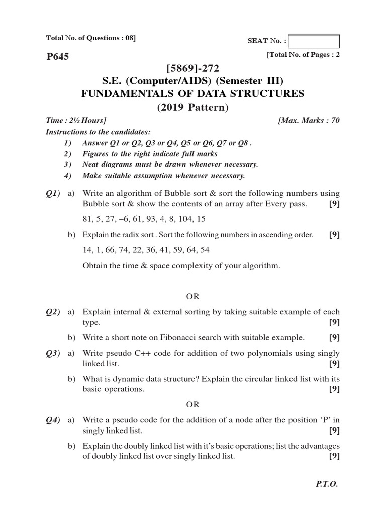 fds april 22 | PDF | Computer Science | Applied Mathematics