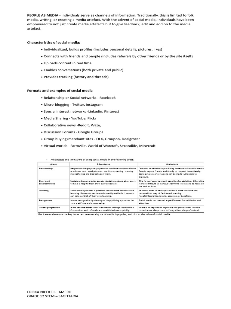 Jamero Task 1 Download Free Pdf Social Media Popular Culture