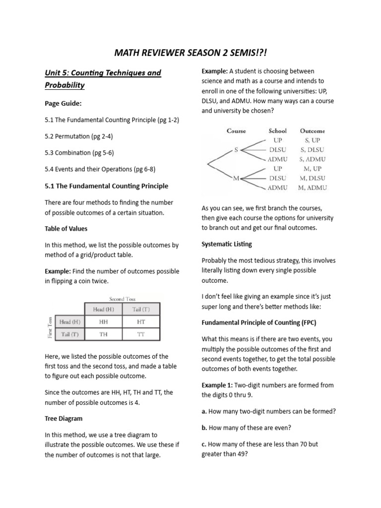 Math Reviewer Season 2 Semis | PDF | Permutation | Numbers