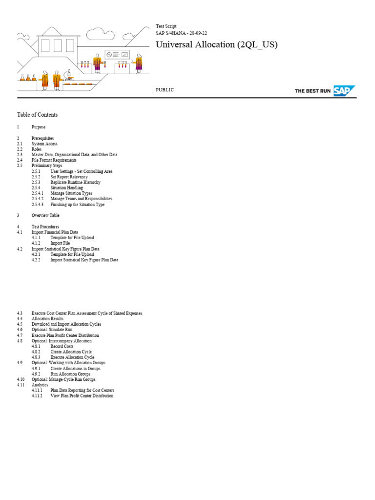 SAP S/4HANA Universal Allocation Test | PDF | Comma Separated Values ...