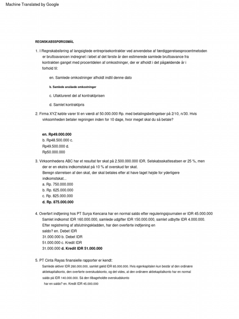 Quiz Danish Ver | PDF