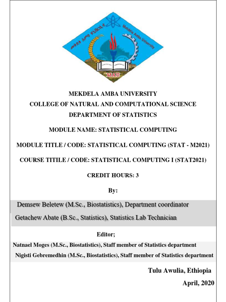 Statistical Computing I 1 | PDF | Spss | Statistics