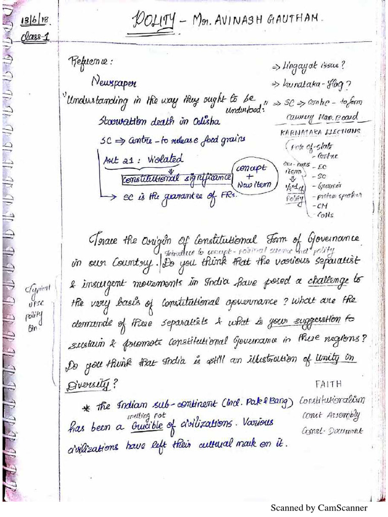 Polity Gautam ENGLISH - 1 | PDF