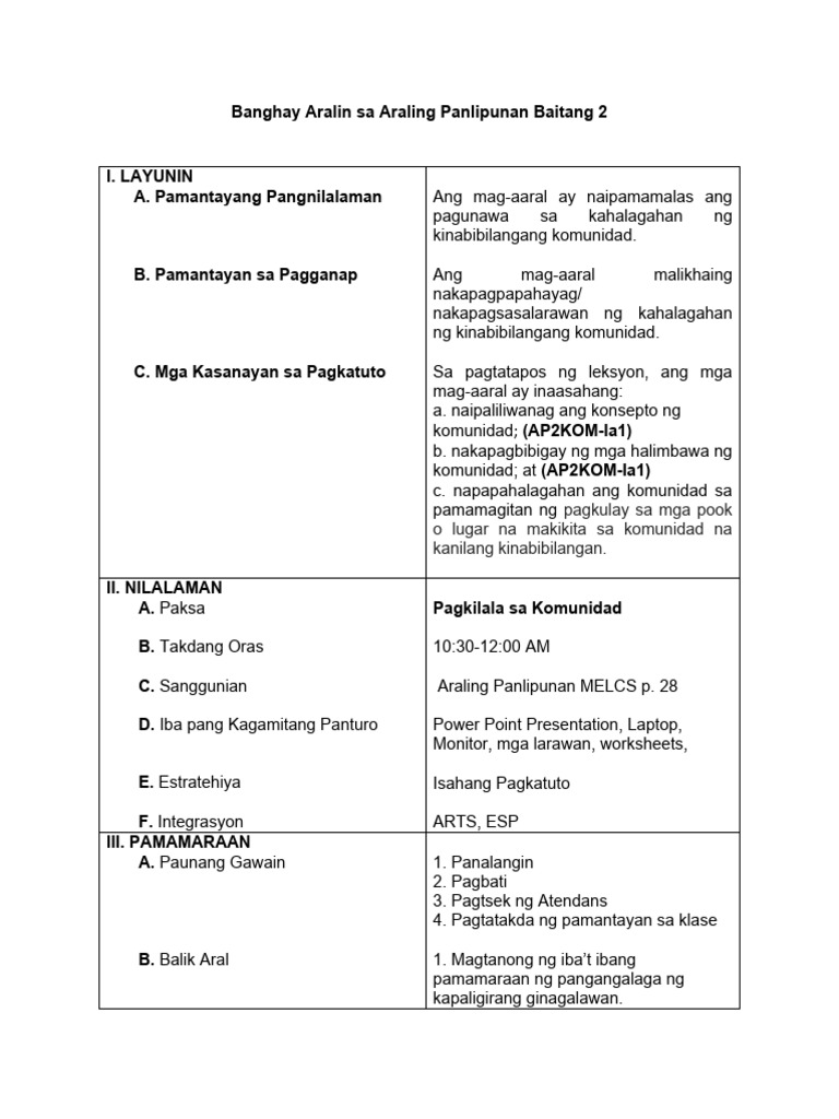 aral-pan-lesson-plan | PDF