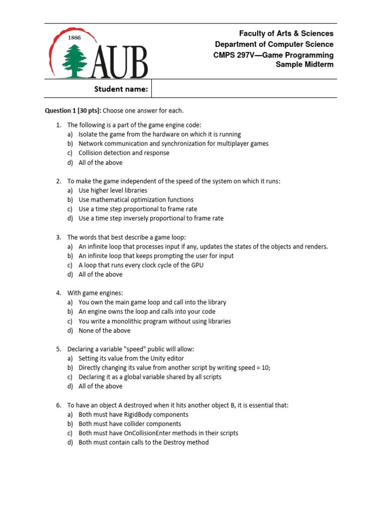 Game Dev 1 | PDF | Control Flow | Rotation